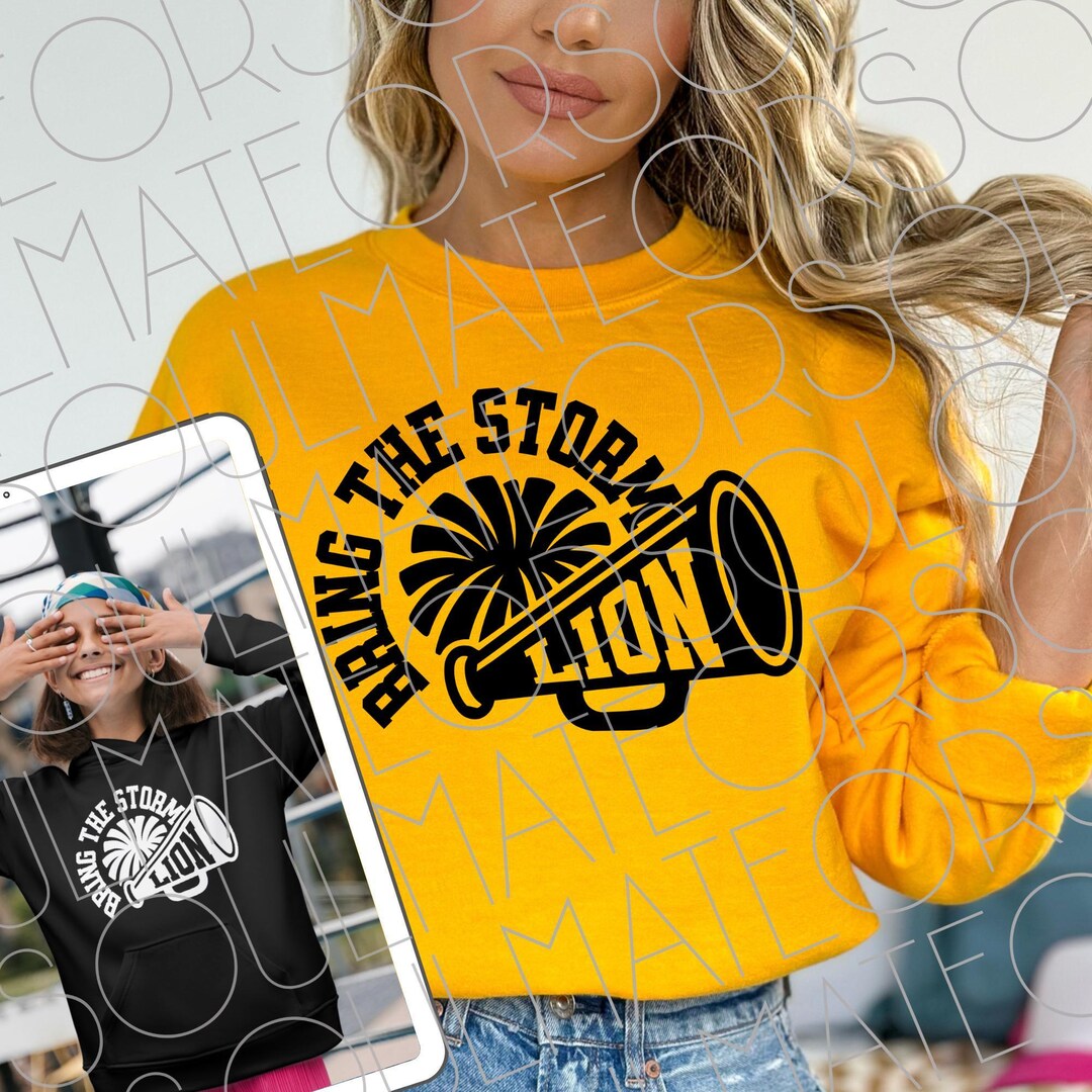 Lion Bring the Storm SVG File, School Spirit Wear SVG PNG, Sublimation ...