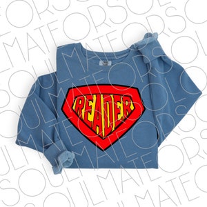 Super Reader Superhero PNG for Sublimation, Bookish Digital Download ...