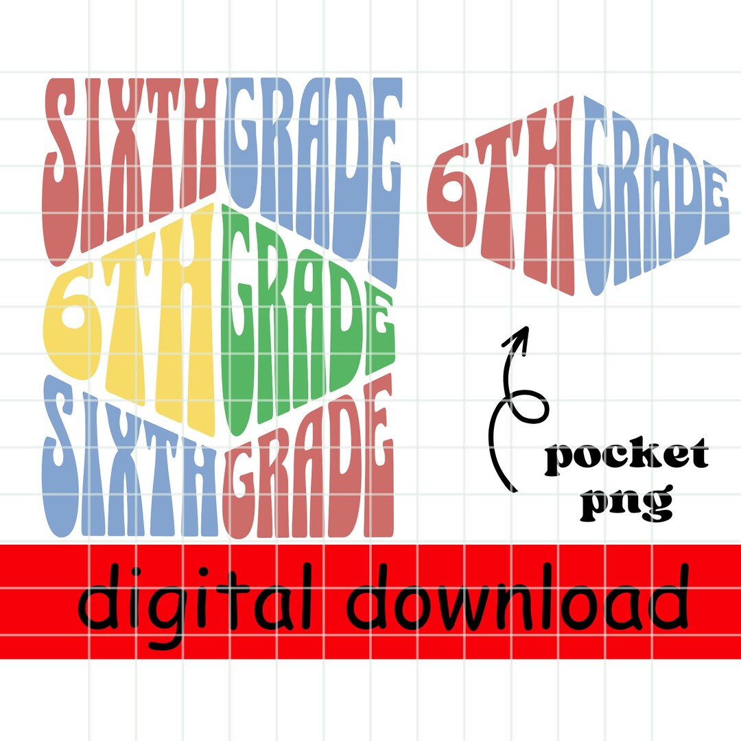 Retro Groovy Sixth Grade Team SVG for Back to School or First Day ...