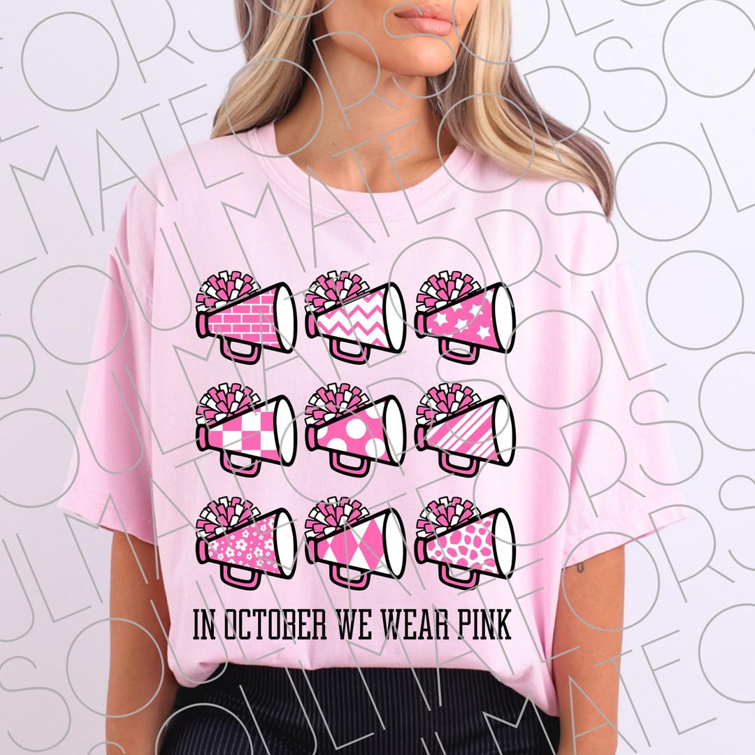 Pink Cheer Megaphone PNG: Breast Cancer Awareness Design (digital ...