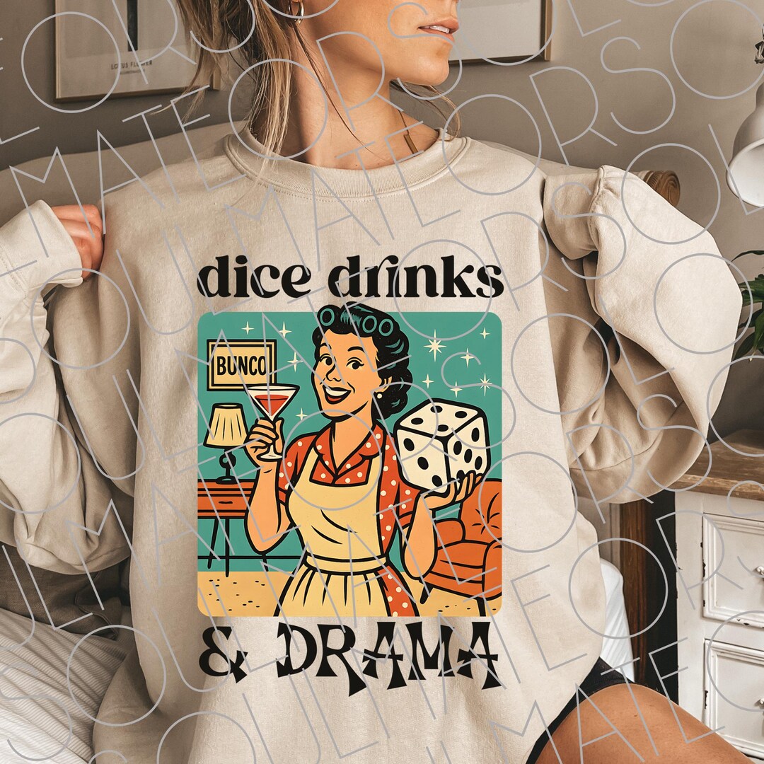 Bunco PNG File Digital Download, Drinks Drama Printable for Women Who ...