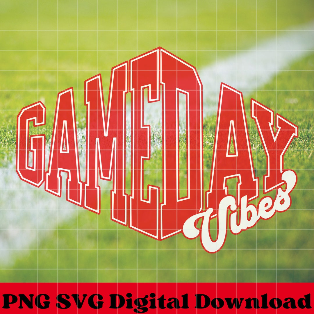 Gameday Vibes PNG SVG, Game Day Football Vibes Png Svg, Retro Gameday ...