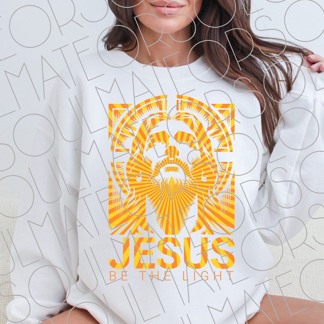 Be the Light SVG, Matthew 5:14 Bible Verse Shirt Design, Groovy Retro ...