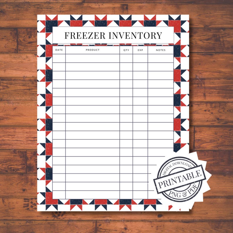 Kitchen Inventory Printable Bundle PDF Pantry, Spice, Freezer & Fridge ...