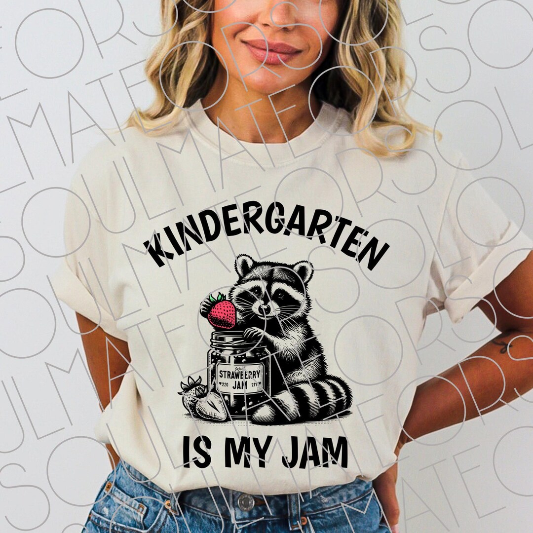 Strawberry Kindergarten Teacher PNG, Vintage Racoon Kindergarten is My ...