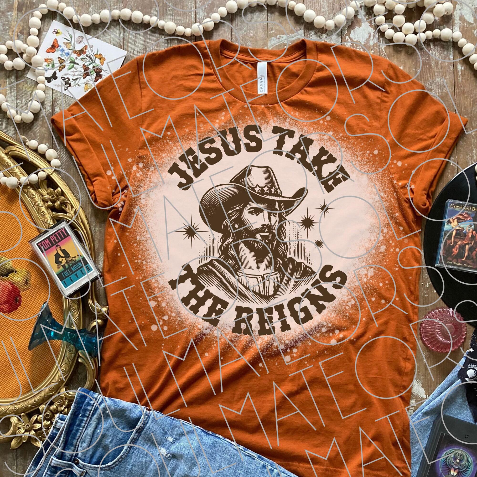 Western Jesus Take the Reigns PNG, Christian Cowboy Cowgirl Country ...