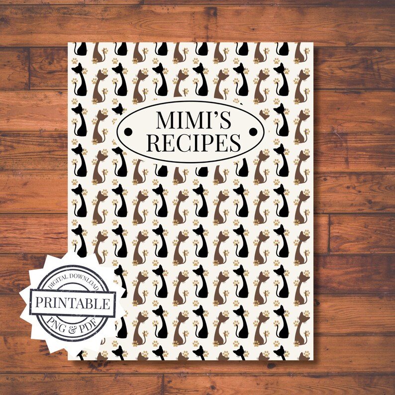 Recipe Binder Covers Printable Grandma, Mimi, Nana, Gigi Title Pages 8 ...