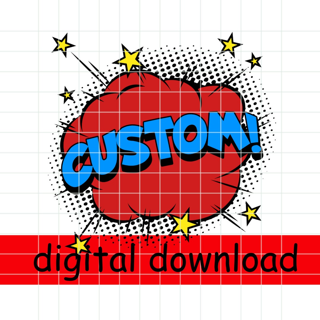 Custom Superhero Name PNG File Personalized Comic Book Hero - Etsy