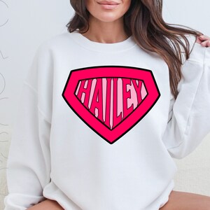 Custom Superhero Girl PNG File, Personalized Girl SVG Comic Book Hero ...