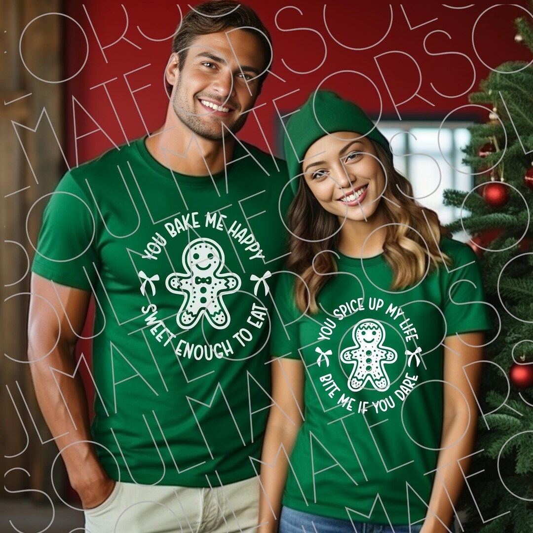 Gingerbread Couple SVG PNG Design Bundle, Snarky Christmas Baking ...