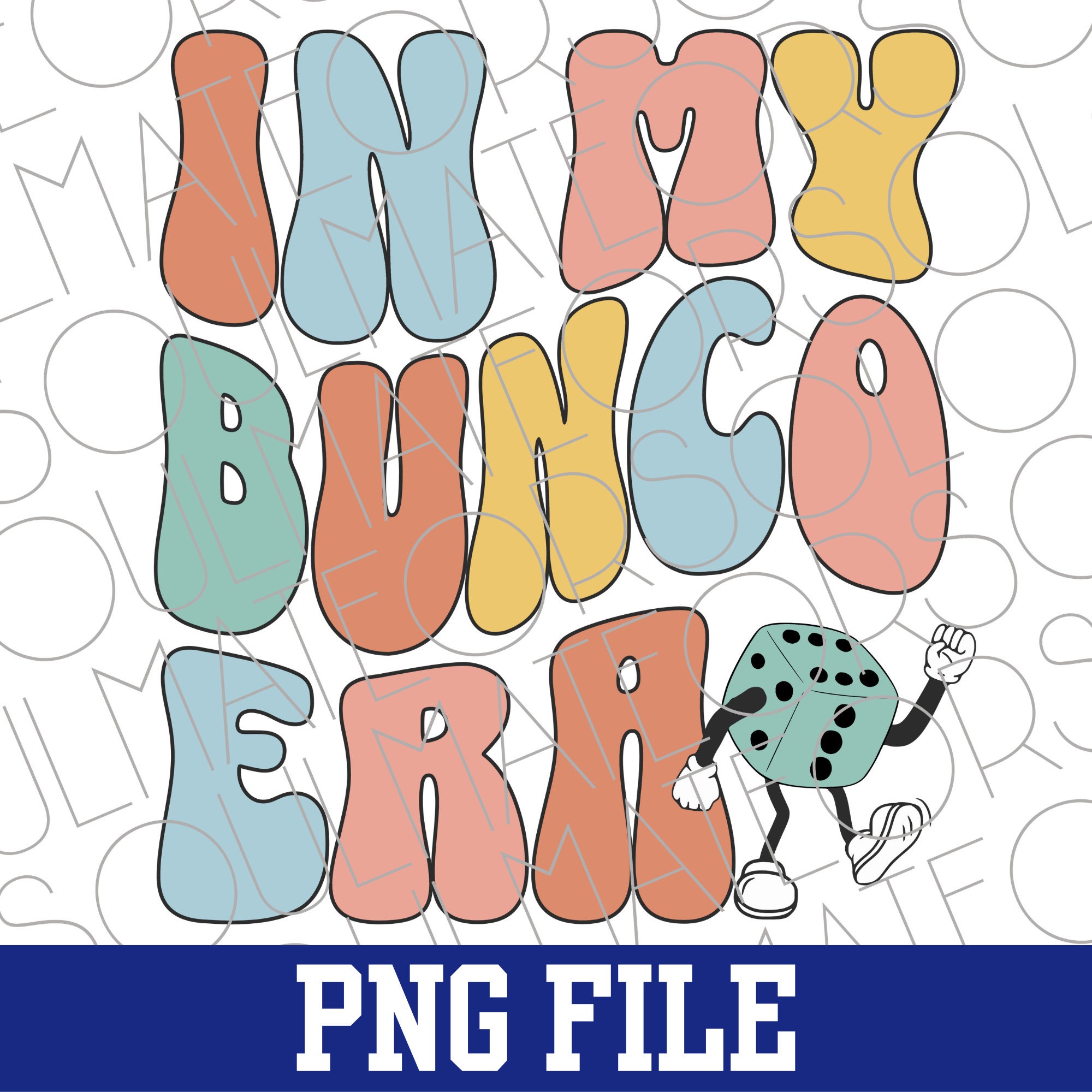 Bunco PNG, Groovy Bunco Printable for Women Who Play Bunco, in My Bunco ...