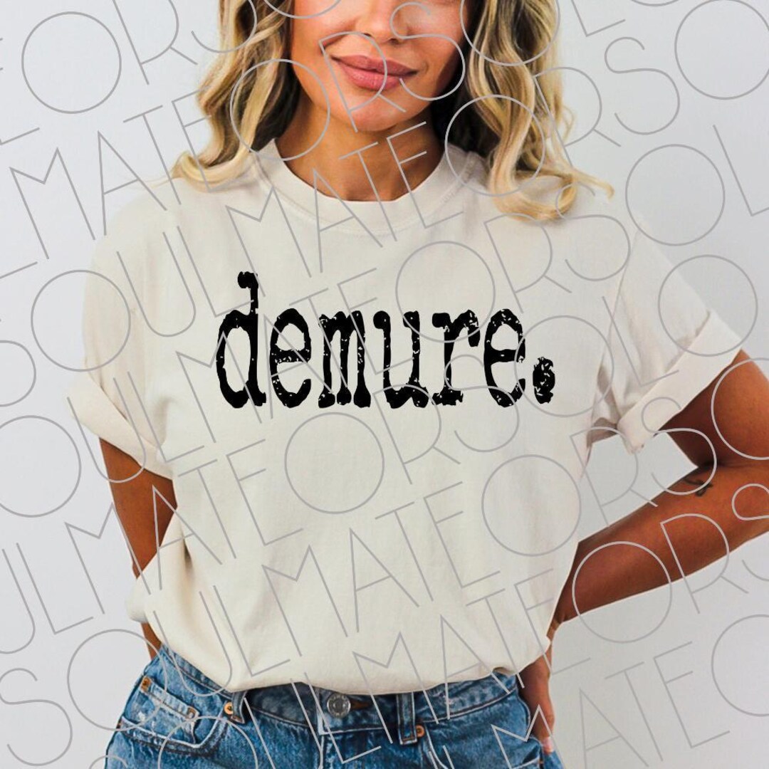 Demure. Png, Retro Sublimation Digital Download, Distressed Vintage ...