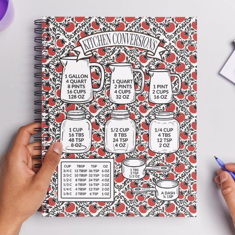 Kitchen Conversion Chart Printable 8.5x11 Binder Page and 11x14 Wall ...