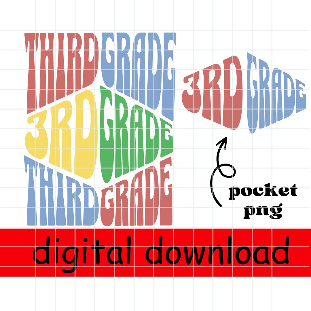Retro Groovy Third Grade Team SVG for Back to School or First Day,hello ...