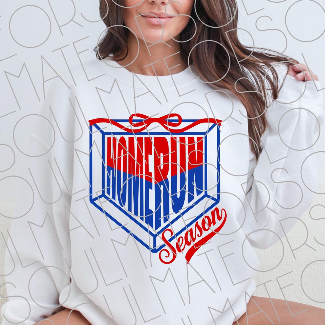 Baseball SVG, Baseball PNG, Home Run Season Red Blue Retro Sports Game ...