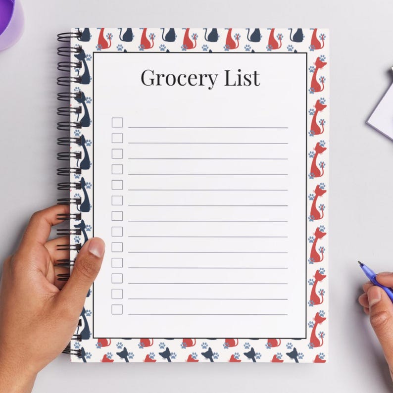 Printable Grocery List PDF Single Page and Two‑per‑page Shopping List ...
