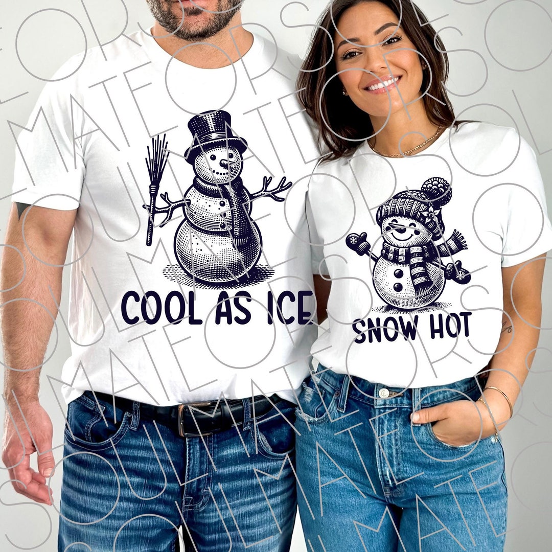 Vintage Christmas Snowman Couple PNG Bundle, Winter Season Couples ...