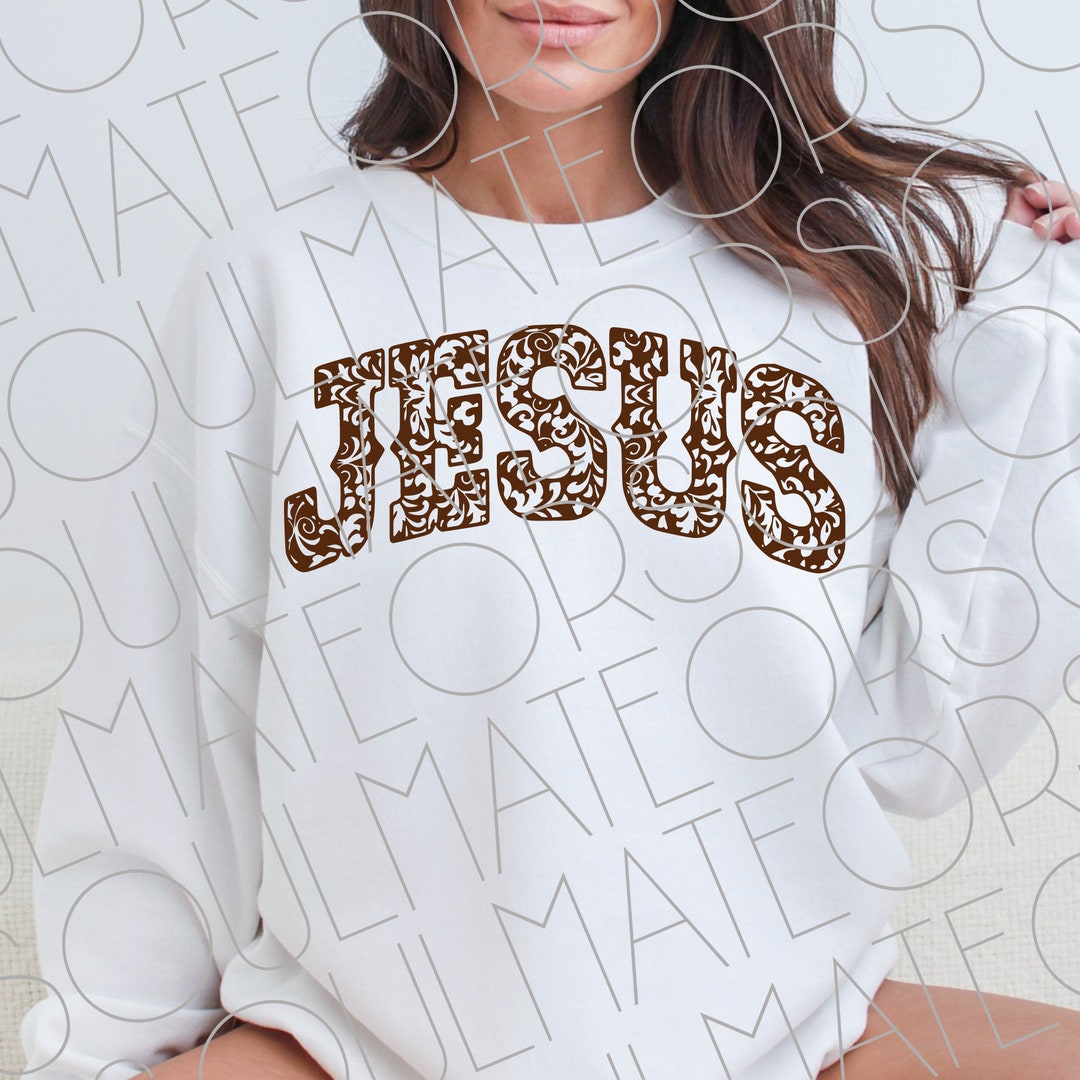 Western Jesus PNG, Retro Jesus SVG Cowboy Christian Sublimation Design ...