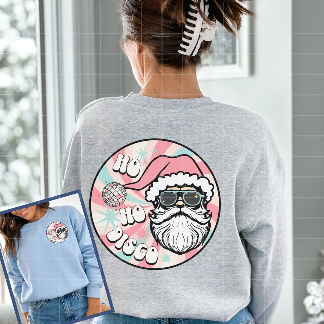 Disco Santa Png, Disco Christmas Png, Cute Pink Santa Face Sublimation ...