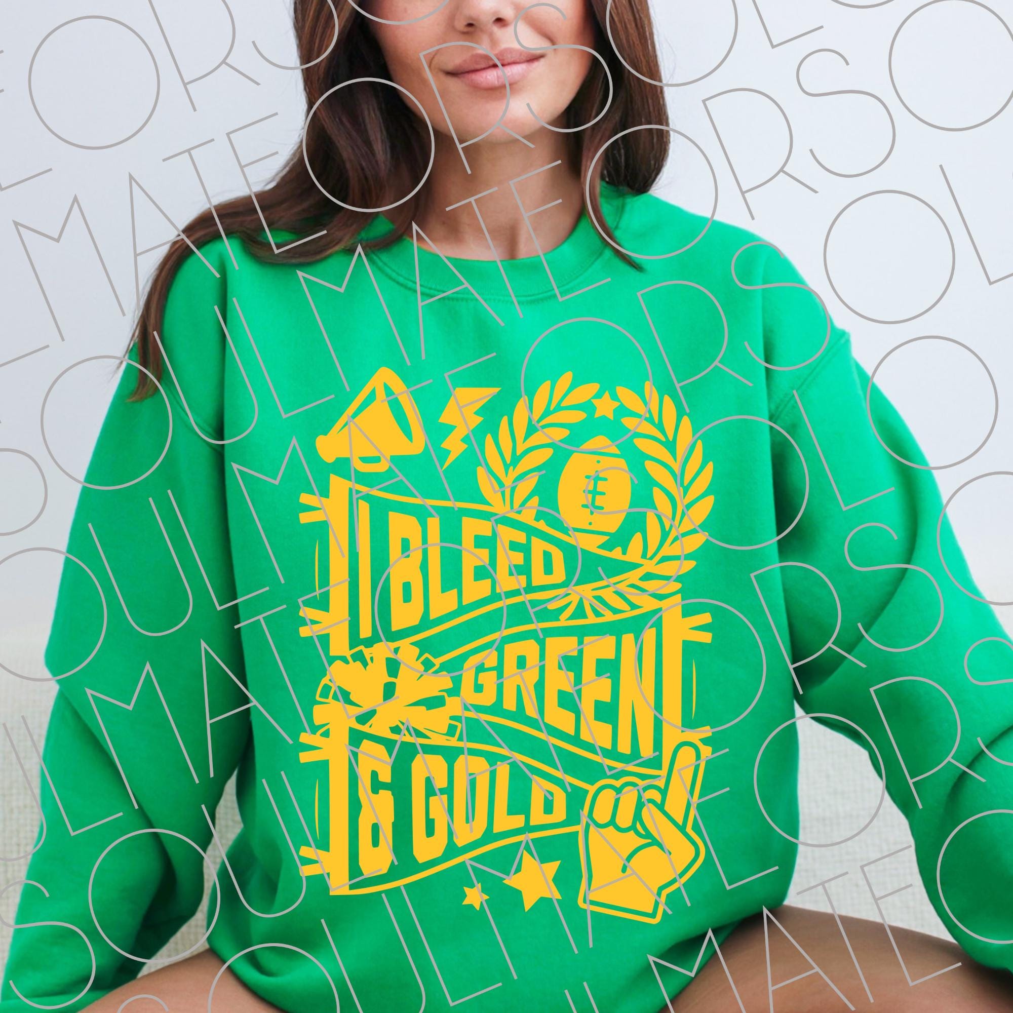 I Bleed Green & Gold SVG PNG – Football Game Day Shirt Design Single ...