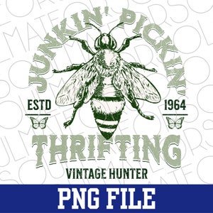 Thrifter Png, Retro Thrifting Png, Distressed Antiquers Sublimation ...