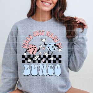 Bunco PNG File Digital Download, Groovy Bunco Printable for Women Who ...