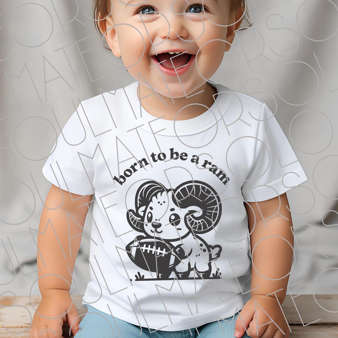 Rams Png, Born to Be a Ram Png, Football Baby Boy Clothes Sublimation ...