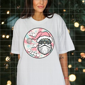 Disco Santa Png, Disco Christmas Png, Cute Pink Santa Face Sublimation ...