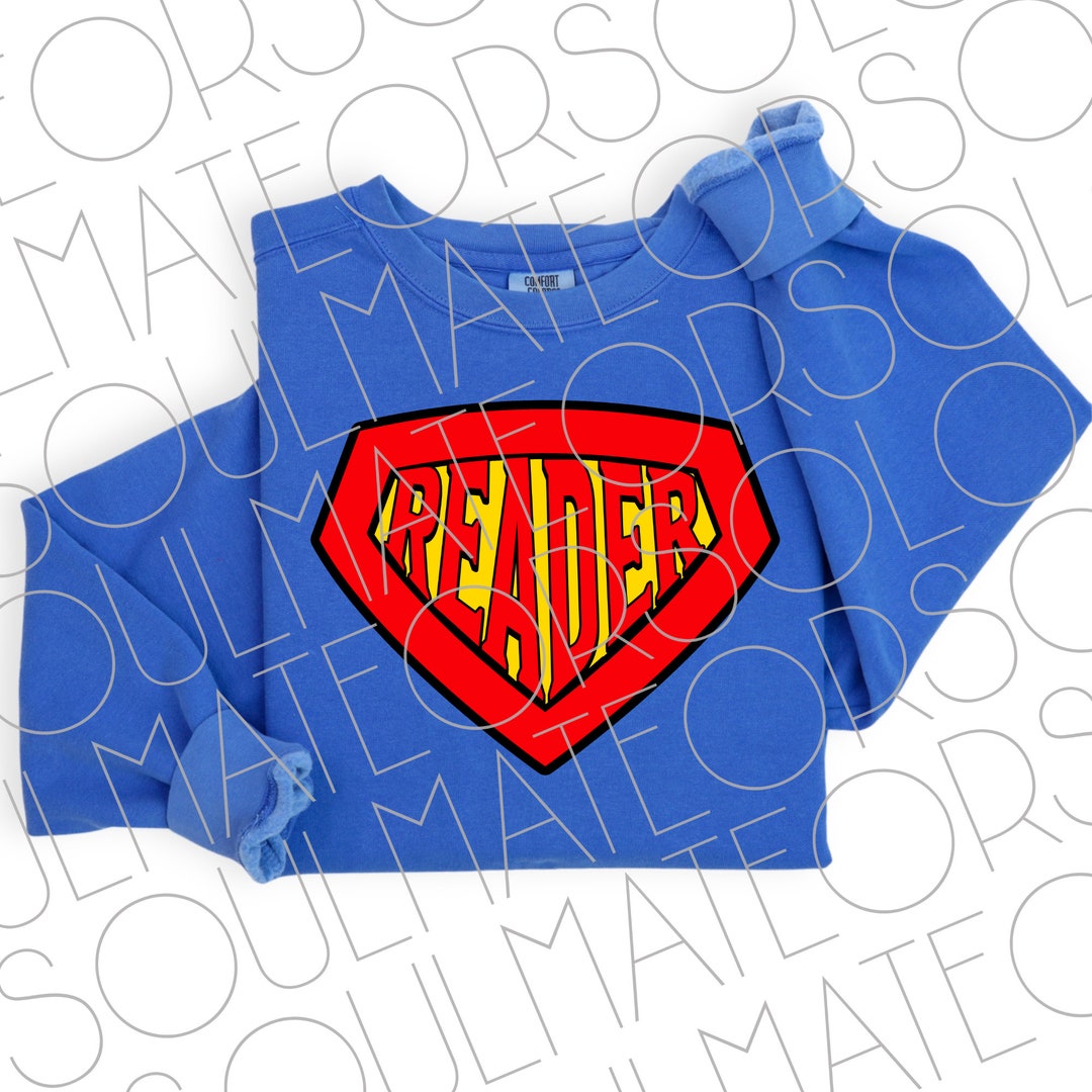 Super Reader Superhero PNG for Sublimation, Bookish Digital Download ...