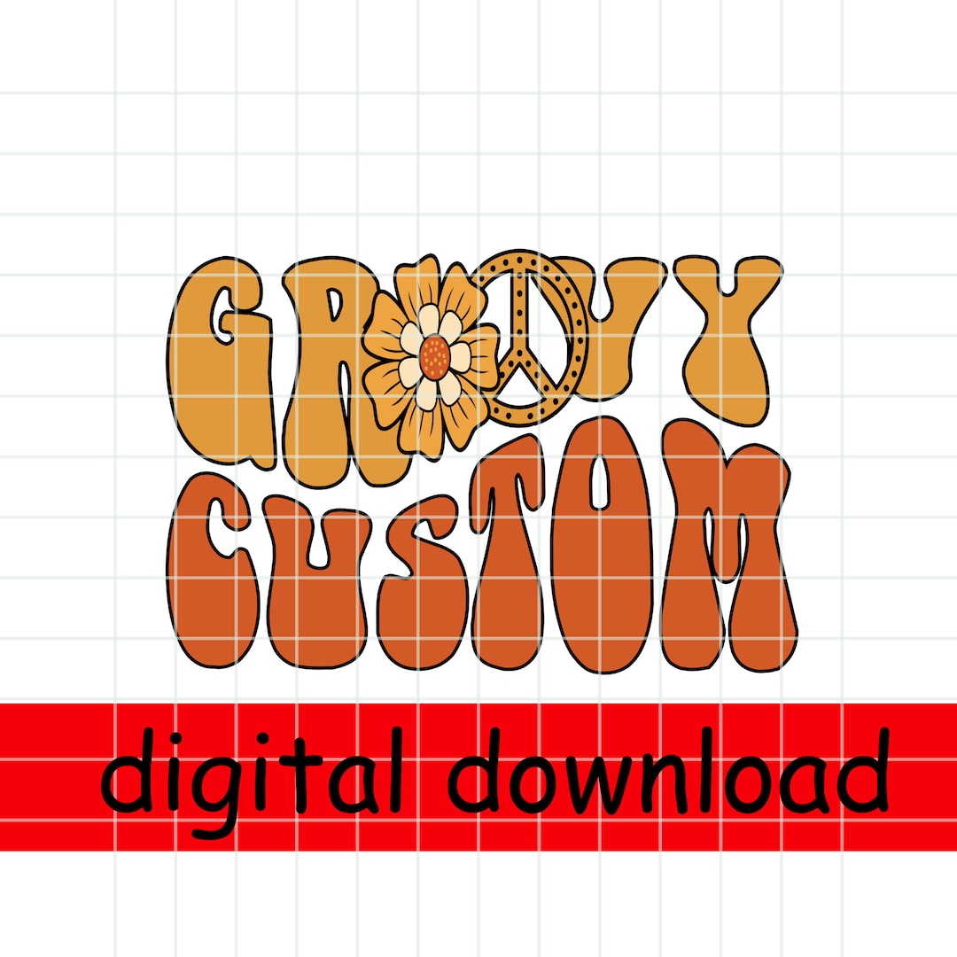 Custom Name Groovy PNG File Personalized PNG Hippie Groovy - Etsy