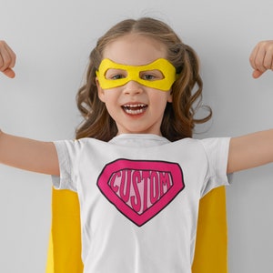 Custom Superhero Girl PNG File, Personalized Girl SVG Comic Book Hero ...