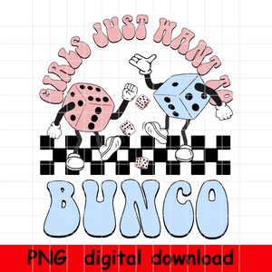 Bunco PNG File Digital Download, Groovy Bunco Printable for Women Who ...