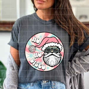 Disco Santa Png, Disco Christmas Png, Cute Pink Santa Face Sublimation ...
