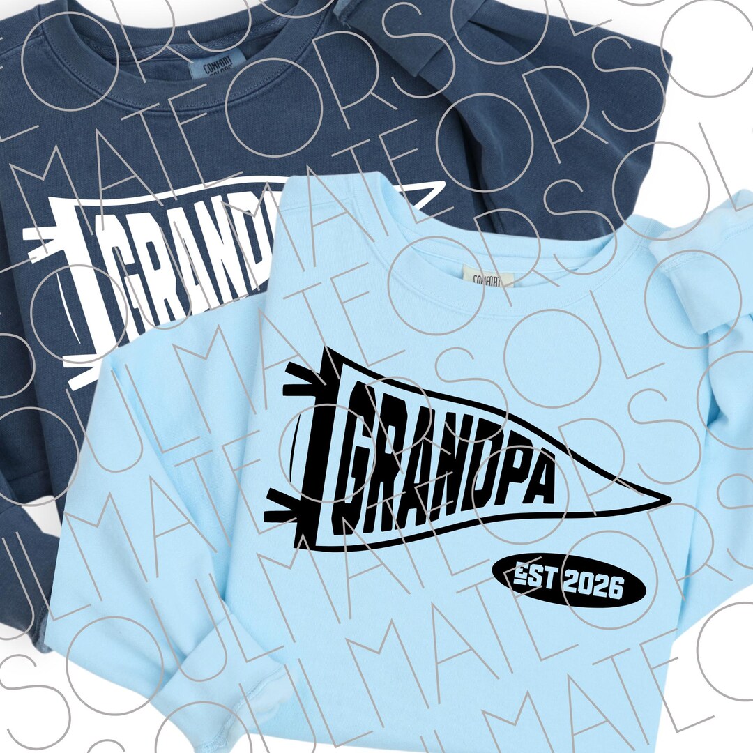 Grandpa Est. 2026 Pennant SVG PNG | Varsity Style Athletic Banner Cut ...