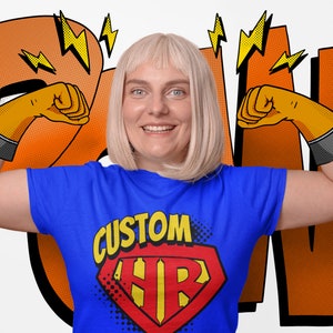 Custom HR Superhero PNG File, Personalized Human Resources SVG Comic ...