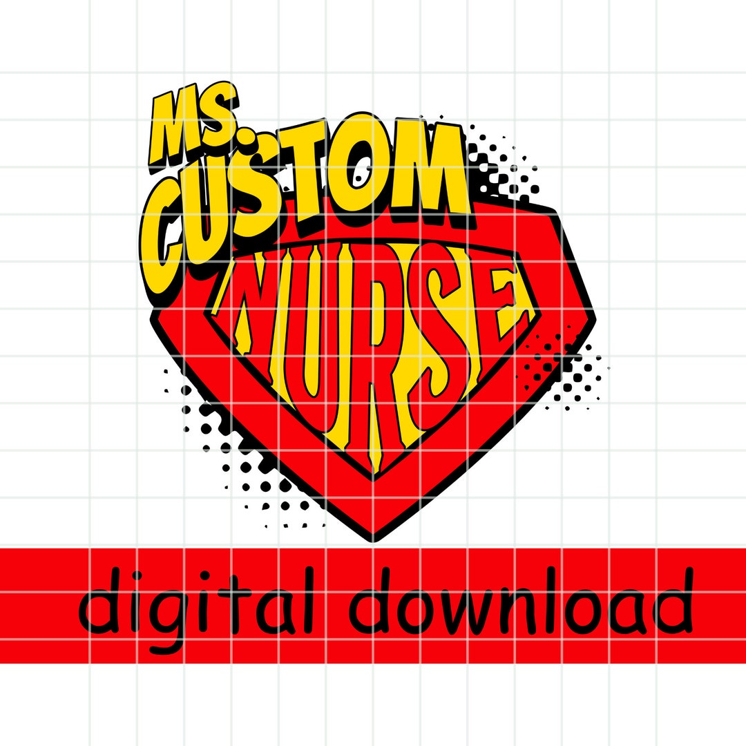 Custom Nurse Superhero PNG File, Personalized Nurse Comic Book Hero ...