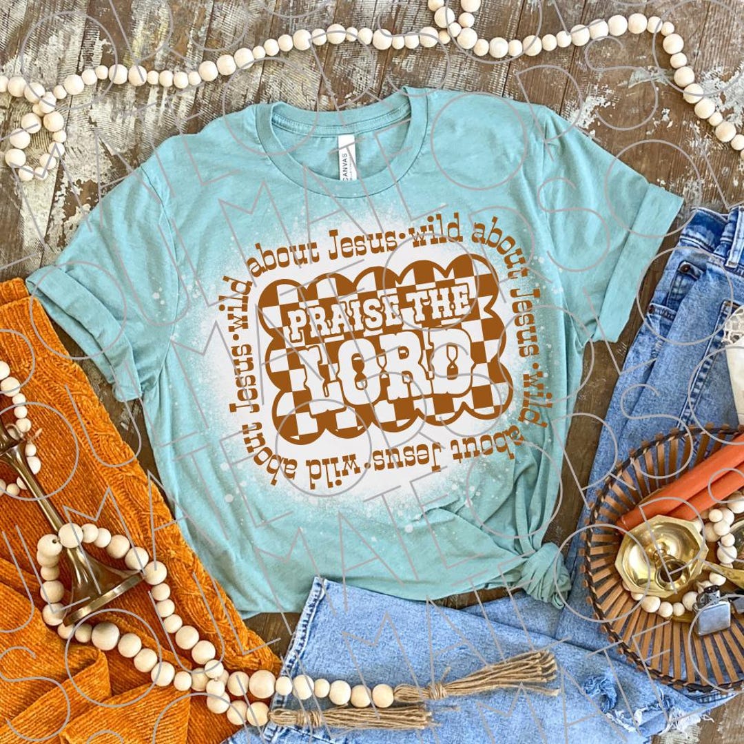 Retro Checkered Christian PNG, Praise the Lord SVG Digital Design ...