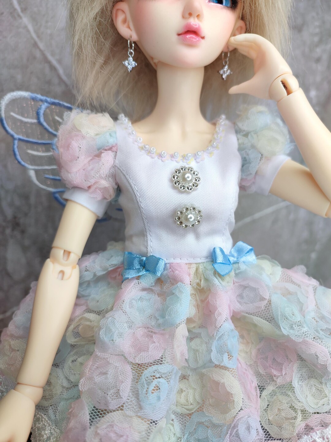 Minifee MSD Fairy Dress With Wings – Handmade BJD Outfit for 1/4 Dolls ...