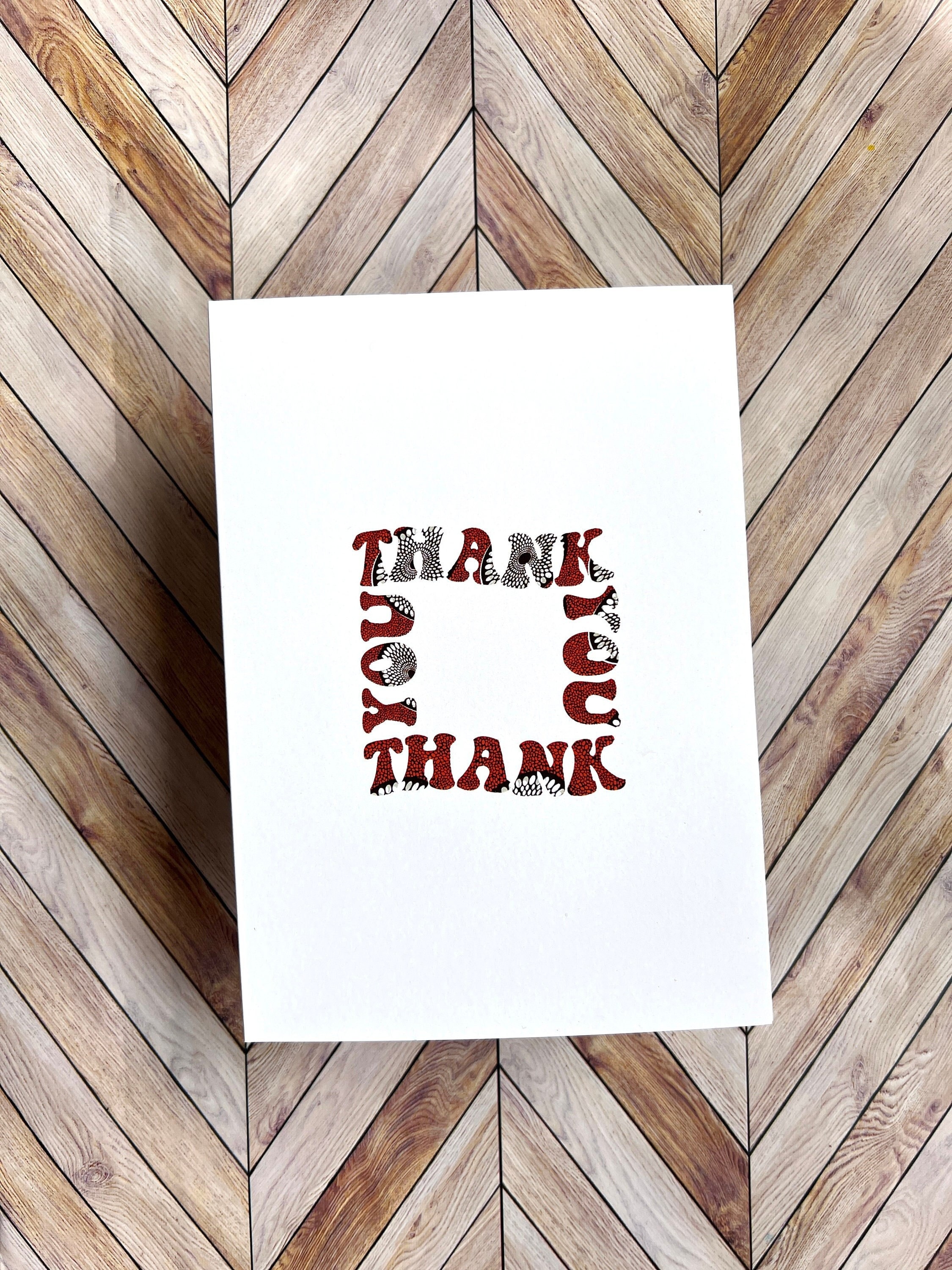 Thank You Greeting Card African Inspired - Etsy