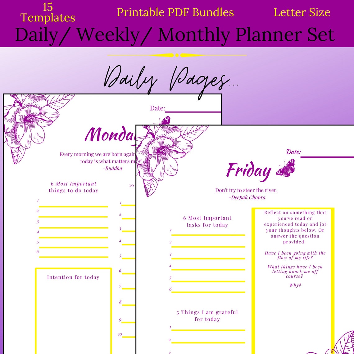 Daily Planner Planner Printable Daily Planner Printable Etsy daily-planner-planner-printable-daily-planner-printable-etsy