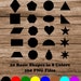 Basic Shapes Clipart PNG Colors 2D Vector Shapes Square - Etsy