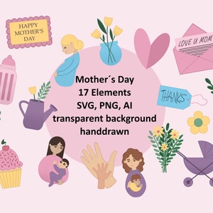 Mother's Day Clipart Bundle - Mother's Day Gift - Mothersday - Mom ...