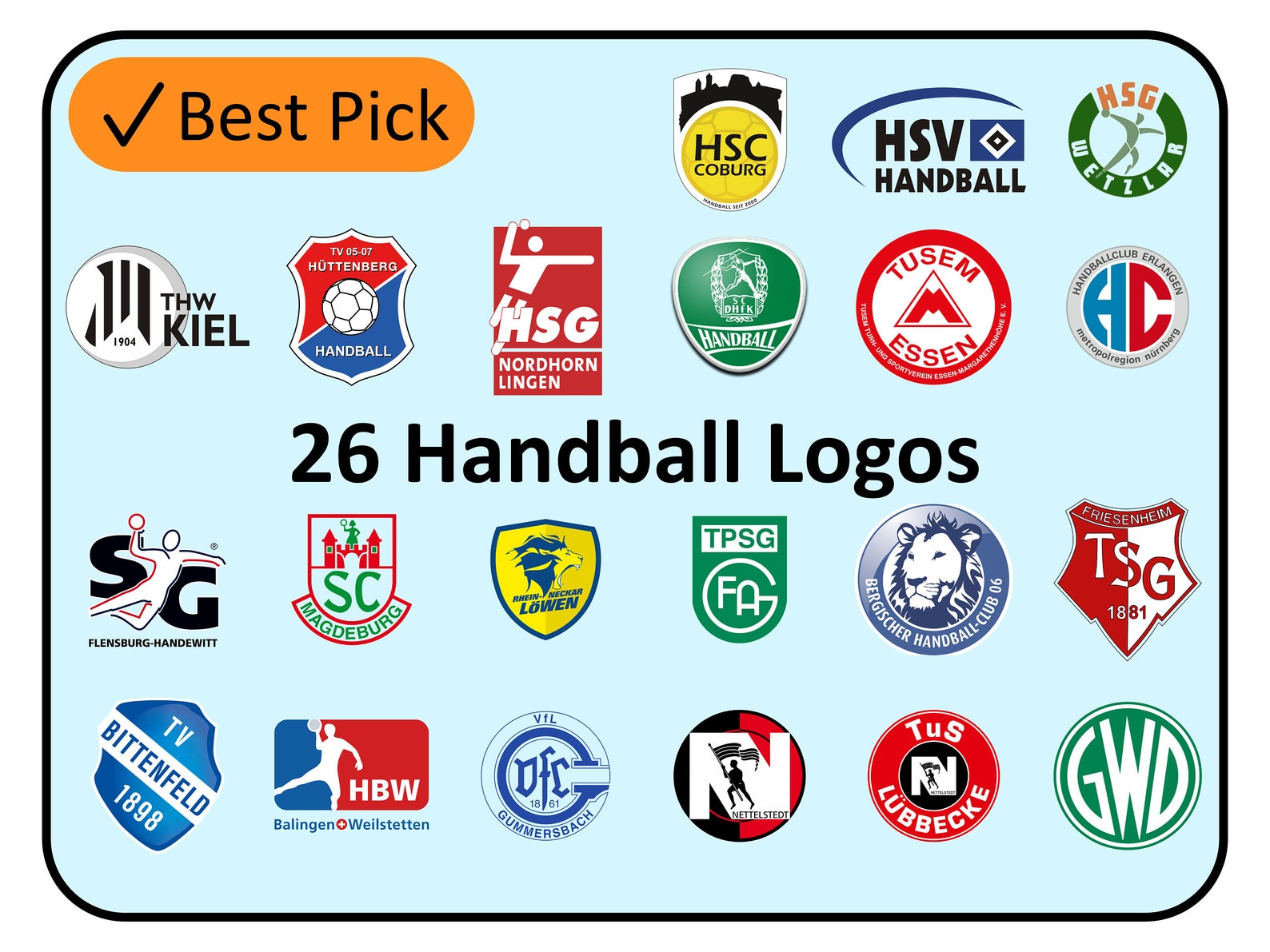 Handball Logos 1st League Germany Handball Club Coat - Etsy