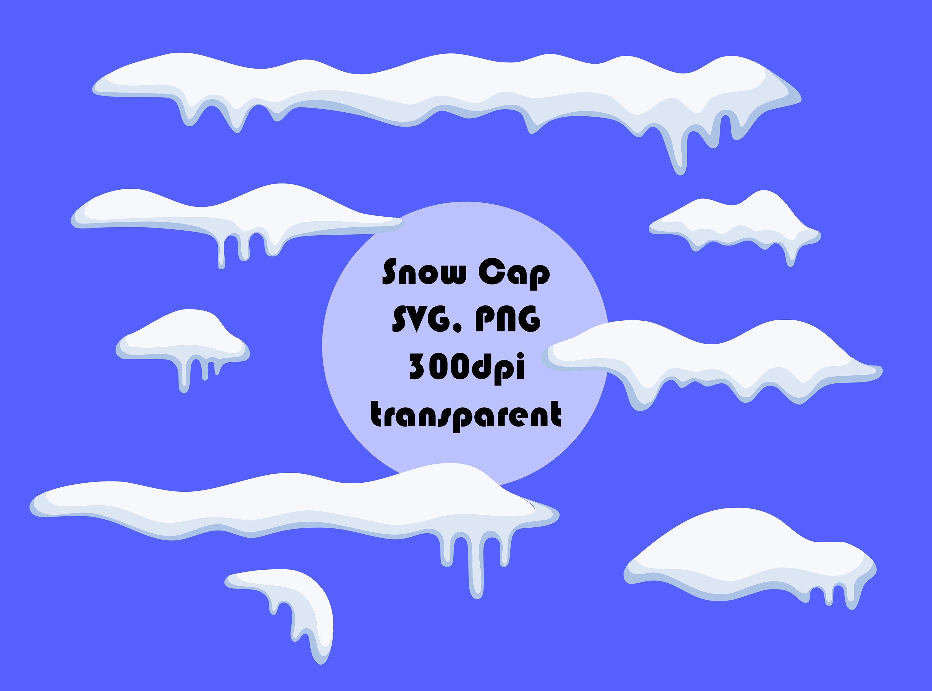 Snow Cap Clipart - 8 Elements - Snow - Ice - Winter - Dew - Snow Caps ...