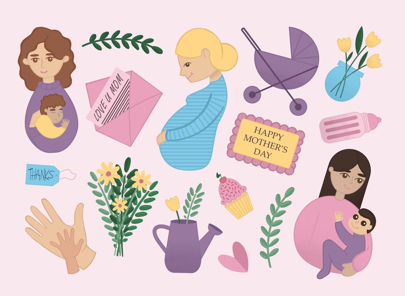 Mother's Day Clipart Bundle - Mother's Day Gift - Mothersday - Mom ...
