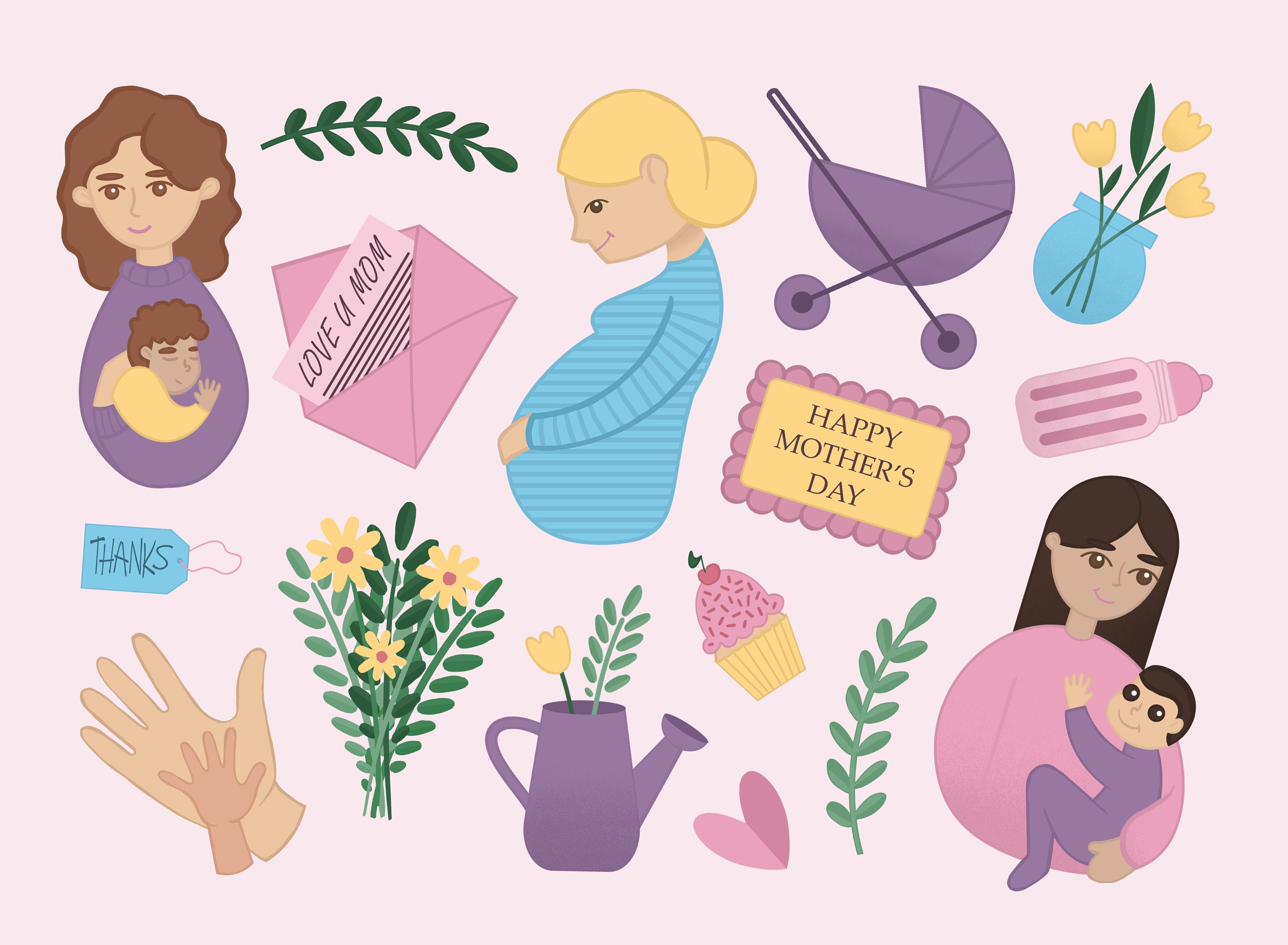 Mother's Day Clipart Bundle - Mother's Day Gift - Mothersday - Mom ...