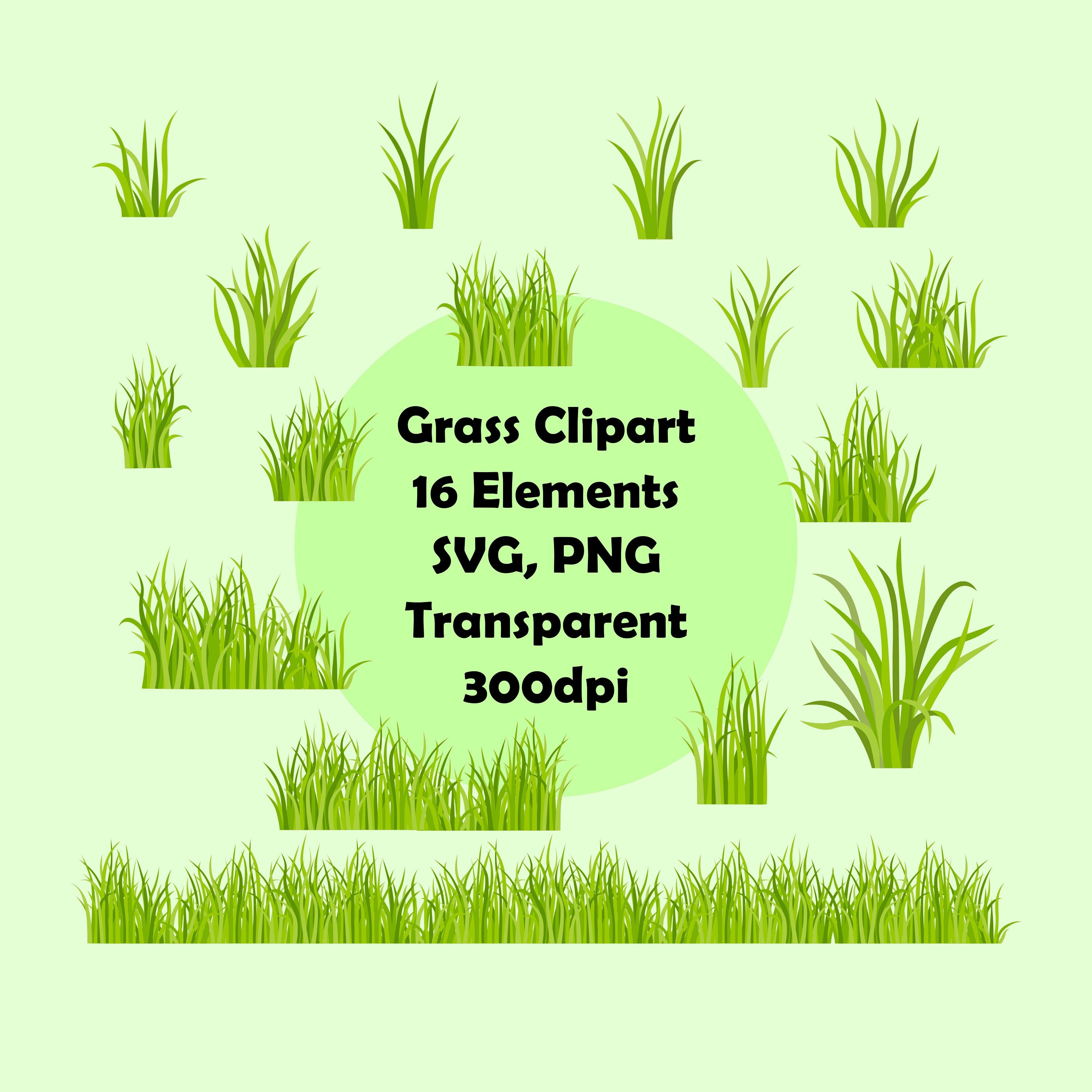 Grass, Lawn Clipart - Transparent - PNG, SVG - Green - Alm - Pasture ...