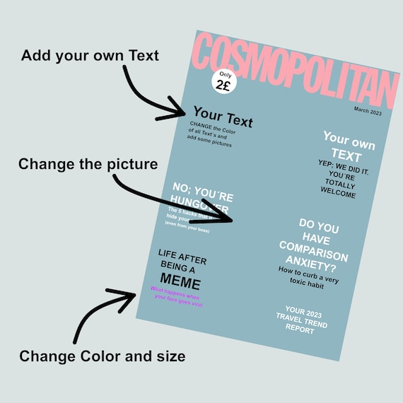 Cosmopolitan Cover Template