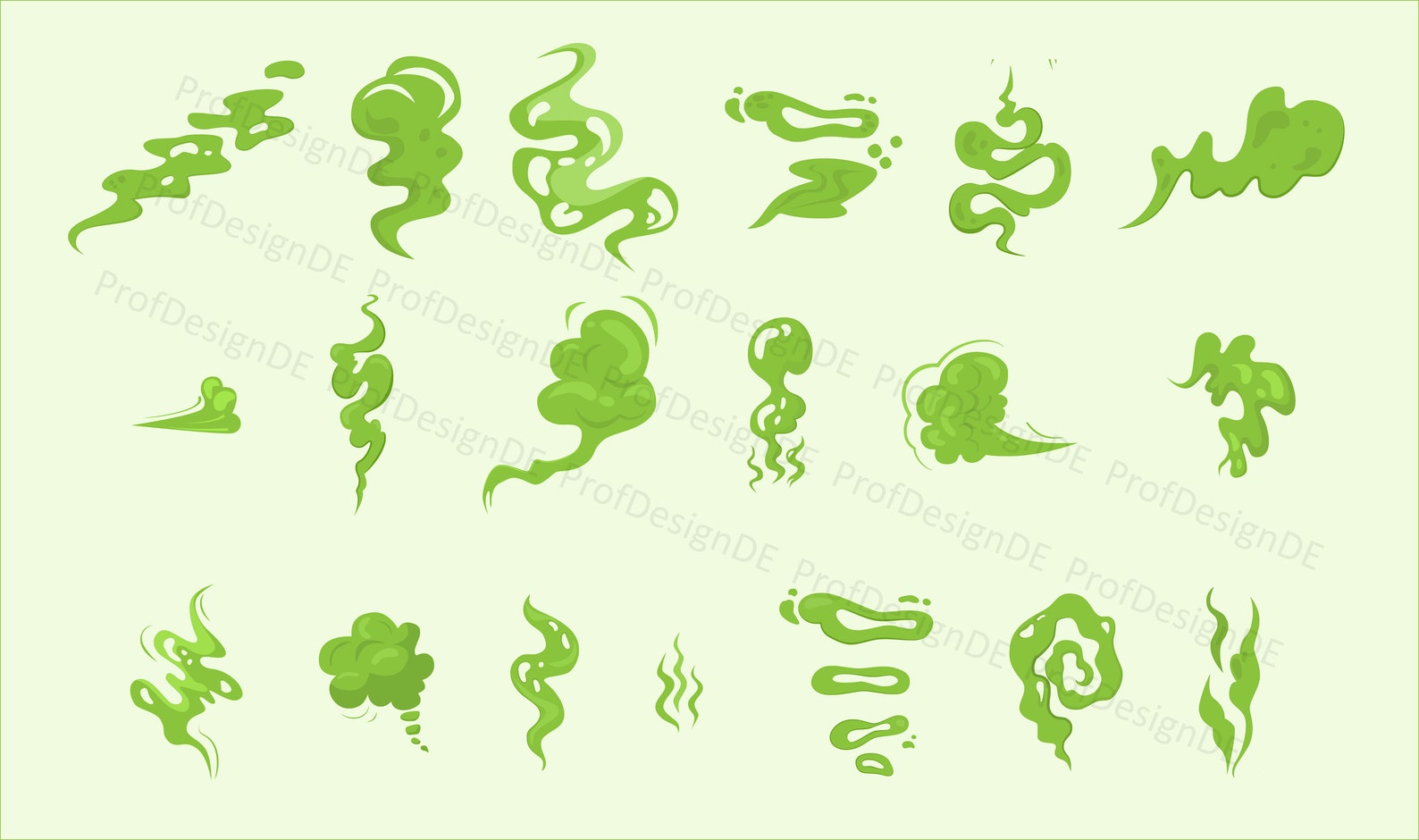 Smelly Smoke Clipart SVG, PNG Poison Stink Cloud Smelly Smoke Toxic Gas ...