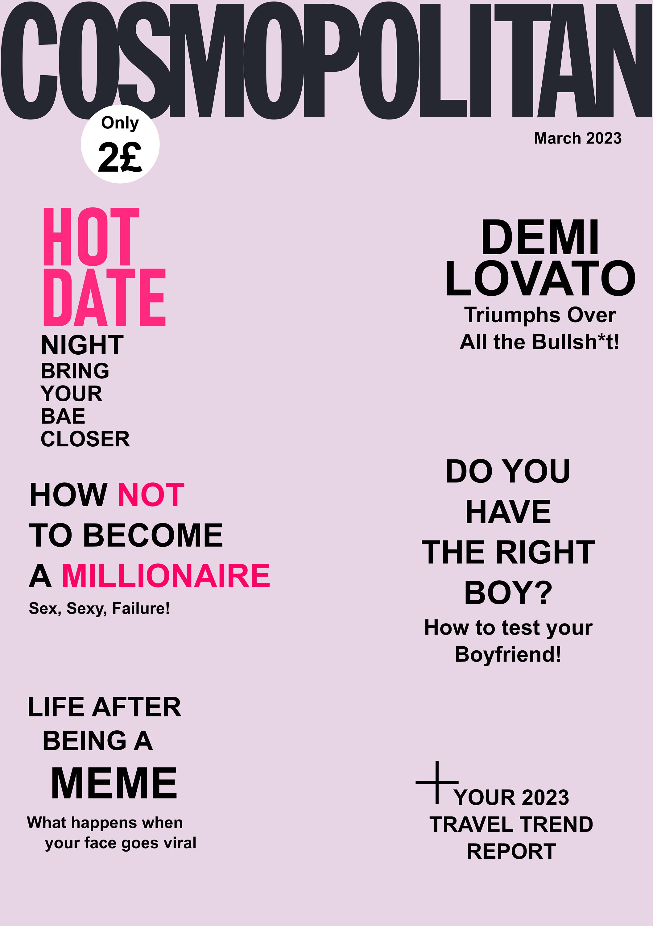 Cosmopolitan Cover BUNDLE Template, Magazine, Customizing, Editable ...